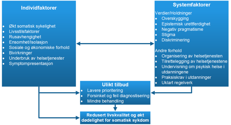 Våre funn: Overskygging kan hindre somatisk helsehjelp - Ukom